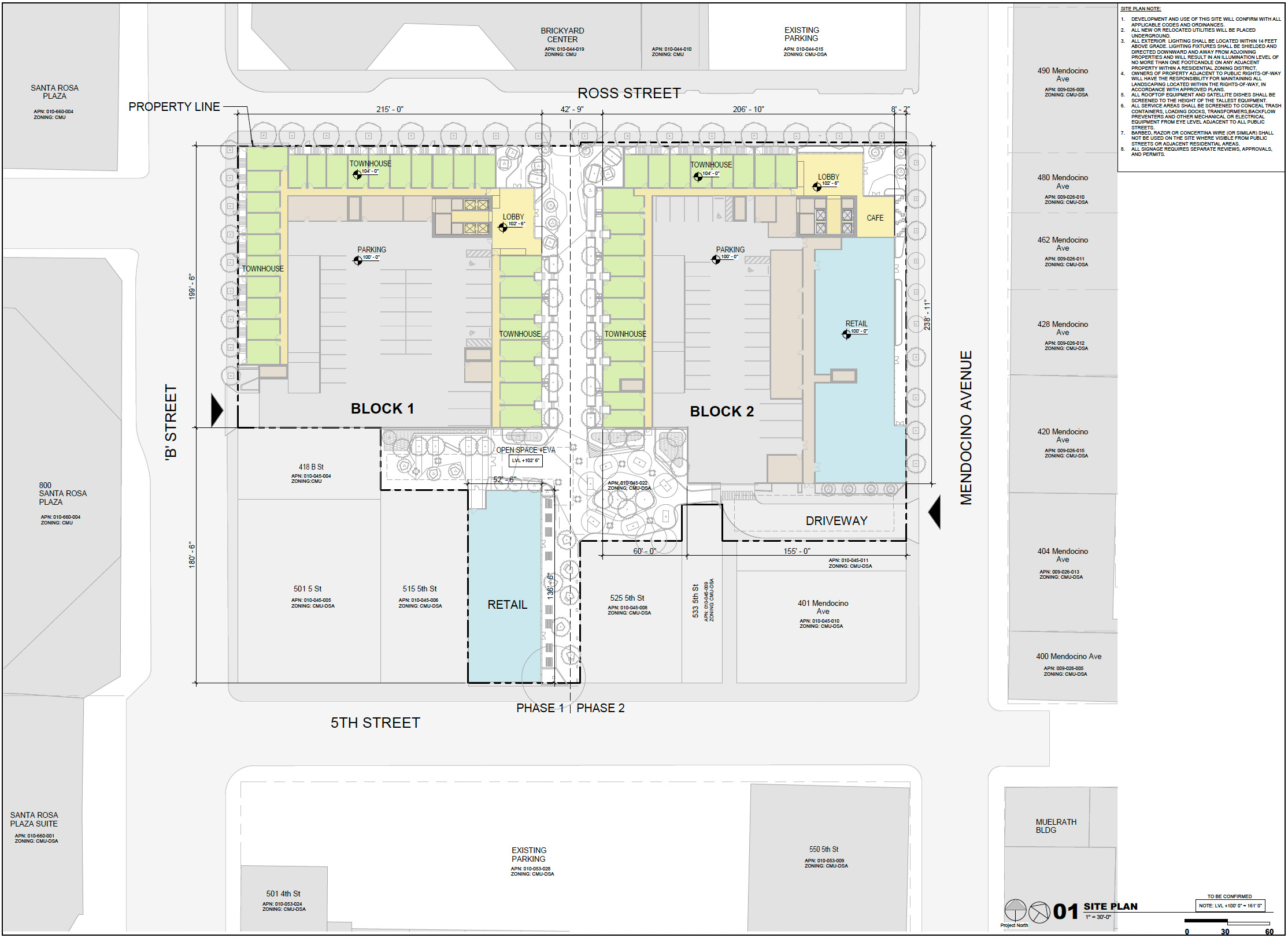 Mendocino District | 24-Story Infill Towers | Cornerstone Downtown